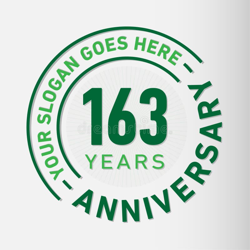 163 Years Anniversary Celebration Design Template. Anniversary Vector ...