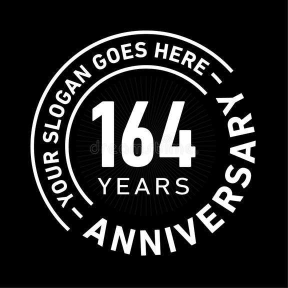 164 Years Anniversary Celebration Design Template. Anniversary Vector ...