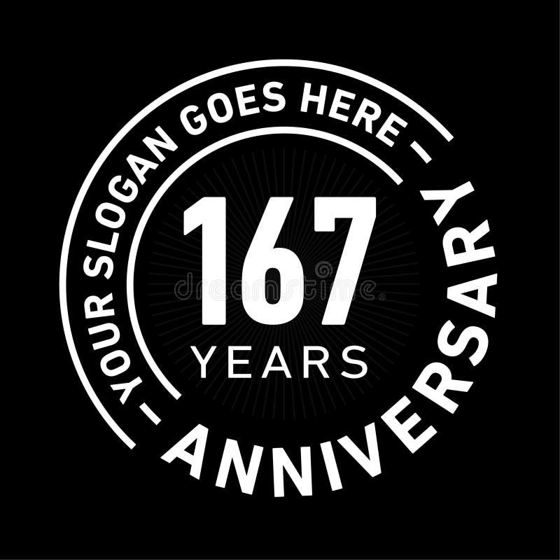 167 Years Anniversary Celebration Design Template. Anniversary Vector ...