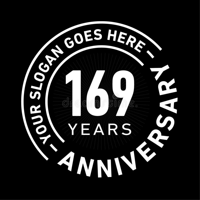 169 Years Anniversary Celebration Design Template. Anniversary Vector ...