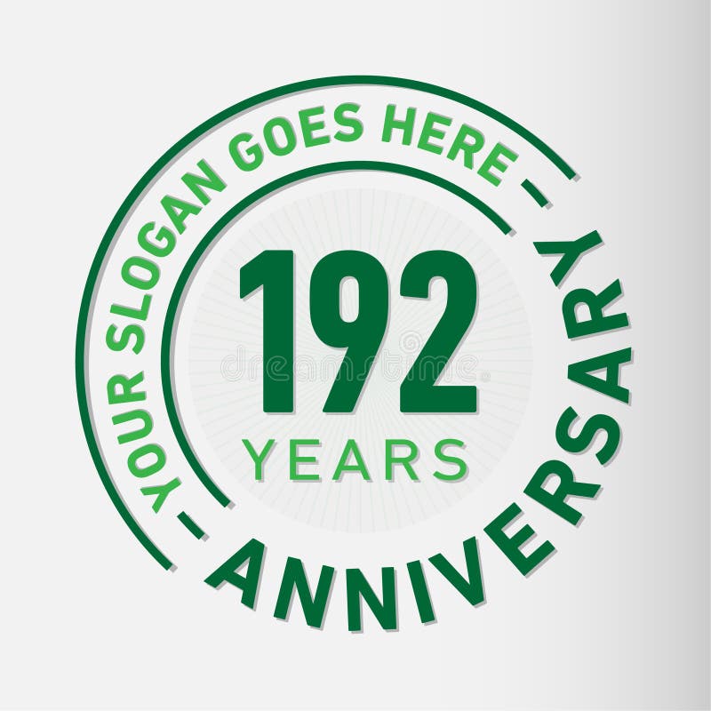 192 Years Anniversary Celebration Design Template. Anniversary Vector ...