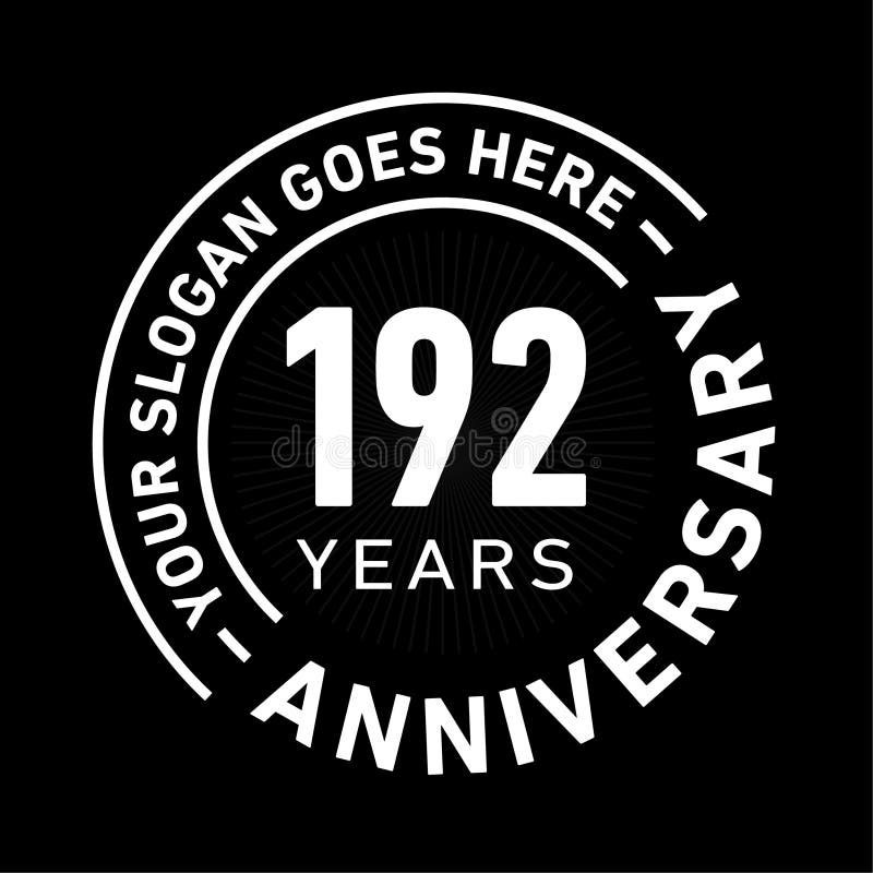 192 Years Anniversary Celebration Design Template. Anniversary Vector ...