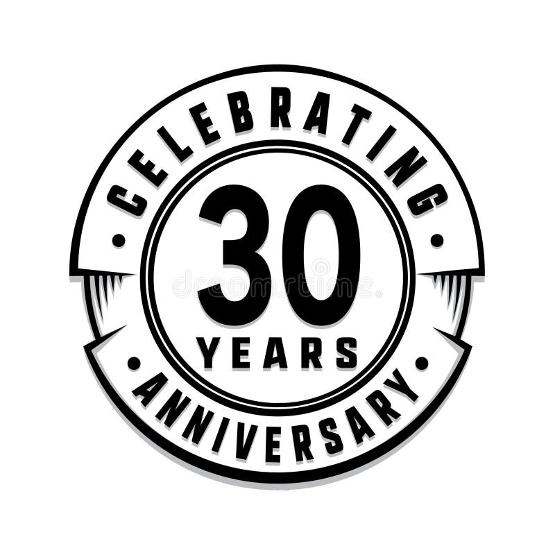 30 Years Anniversary Logo Template. 30th Vector and Illustration. Stock ...