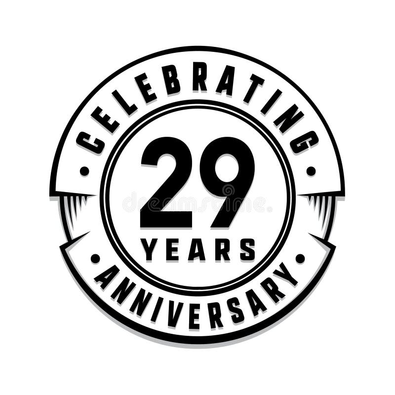 Anniversary 29th. Set Of Anniversaries From 10 To 50. Stock Vector ...