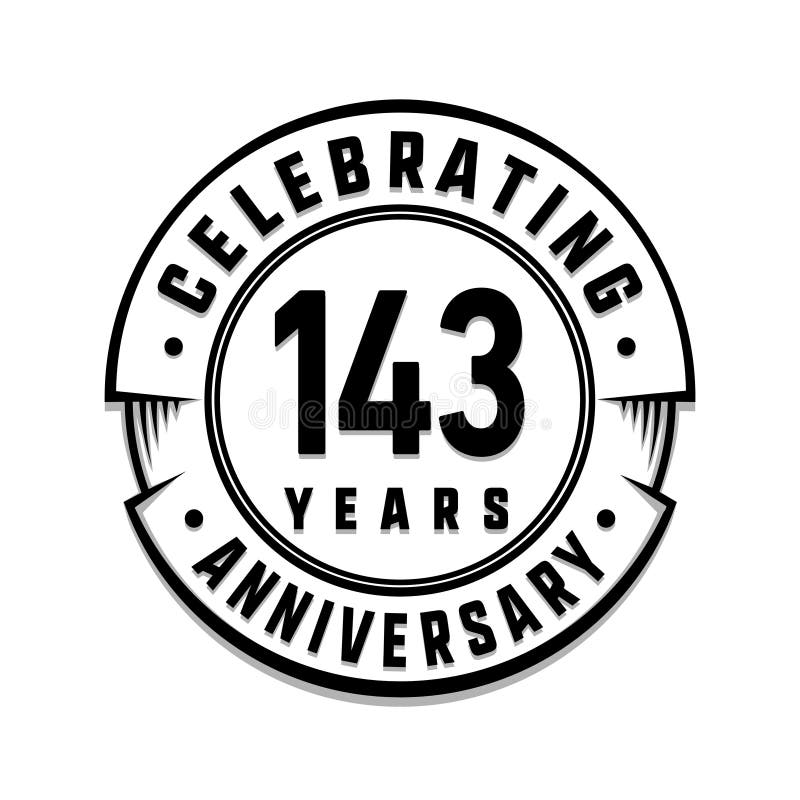 143 Years Anniversary Logo Template. 143rd Vector and Illustration ...