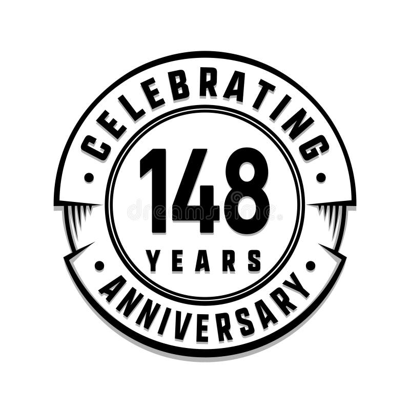 148 Years Anniversary Logo Template. 148th Vector and Illustration ...