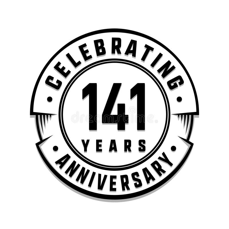141 Years Anniversary Logo Template. 141st Vector and Illustration ...