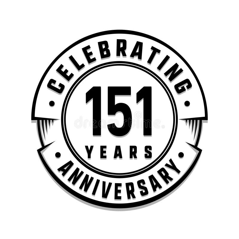 151 Years Anniversary Logo Template. 151st Vector and Illustration ...