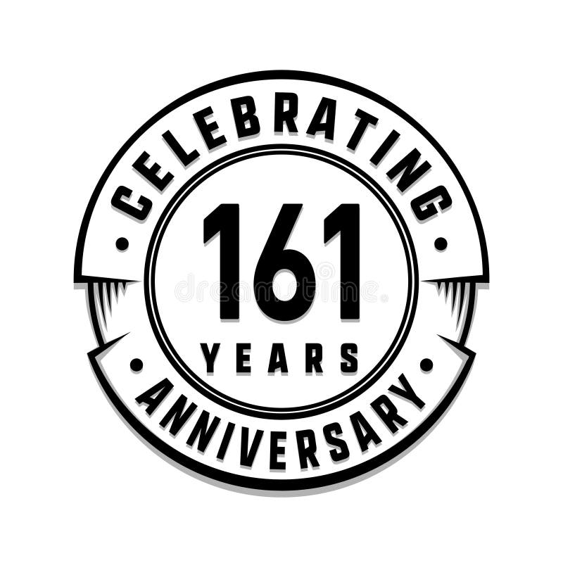 161 Years Anniversary Logo Template. 161st Vector and Illustration ...