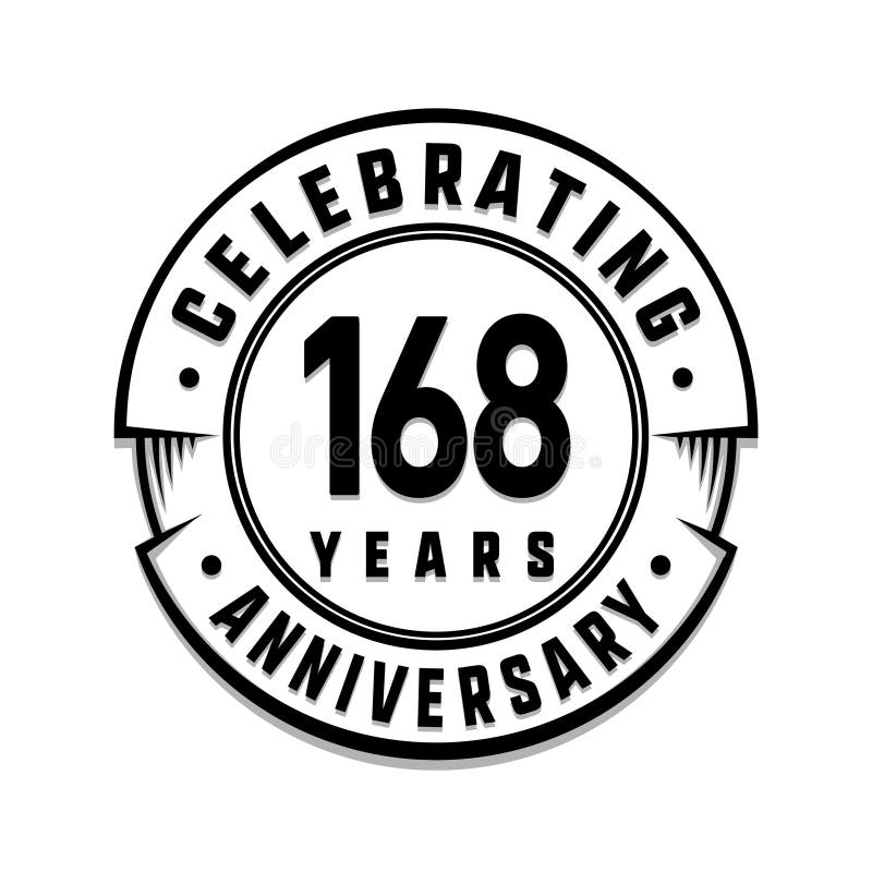 168 Years Anniversary Logo Template. 168th Vector and Illustration ...