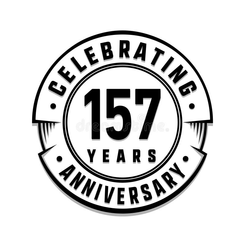 157 Years Anniversary Logo Template. 157th Vector and Illustration ...