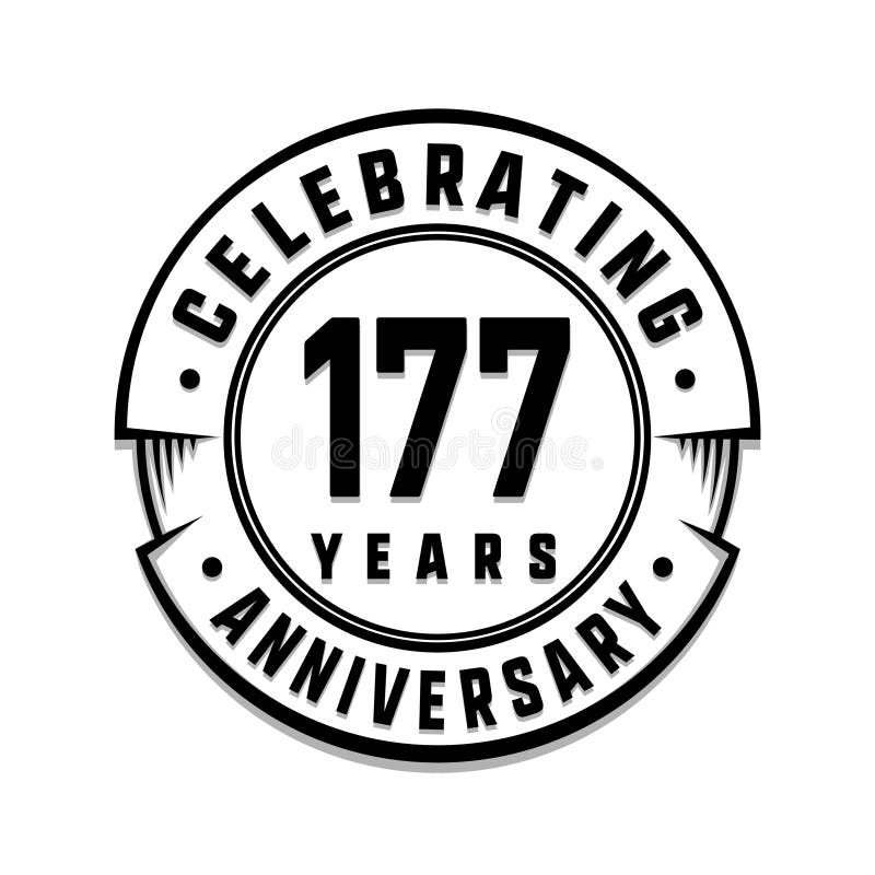 177 Years Anniversary Logo Template. 177th Vector and Illustration ...