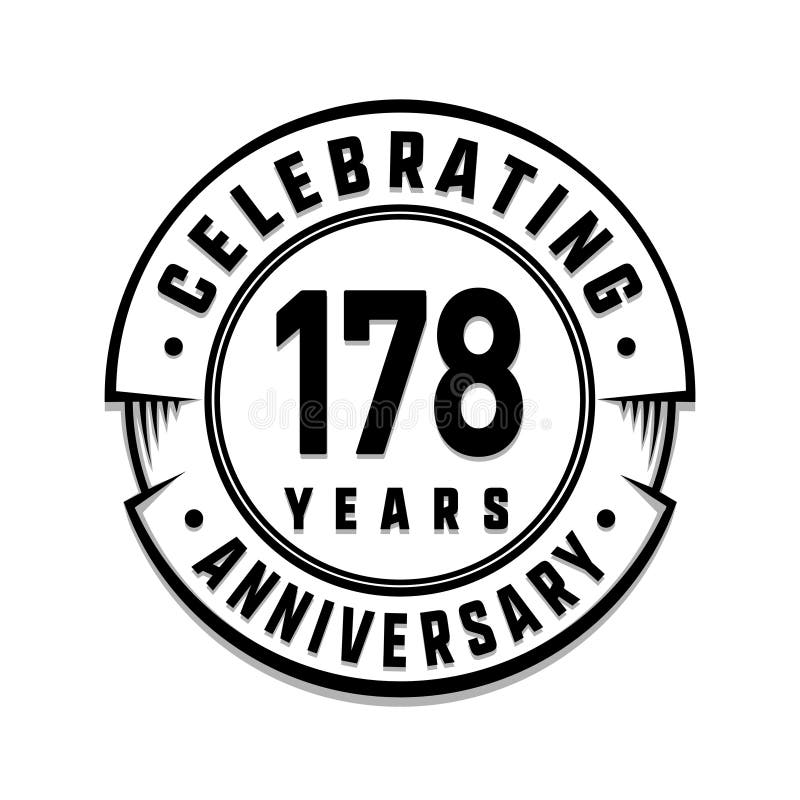 178 Years Anniversary Logo Template. 178th Vector and Illustration ...