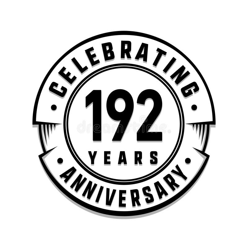 192 Years Anniversary Logo Template. 192nd Vector and Illustration ...