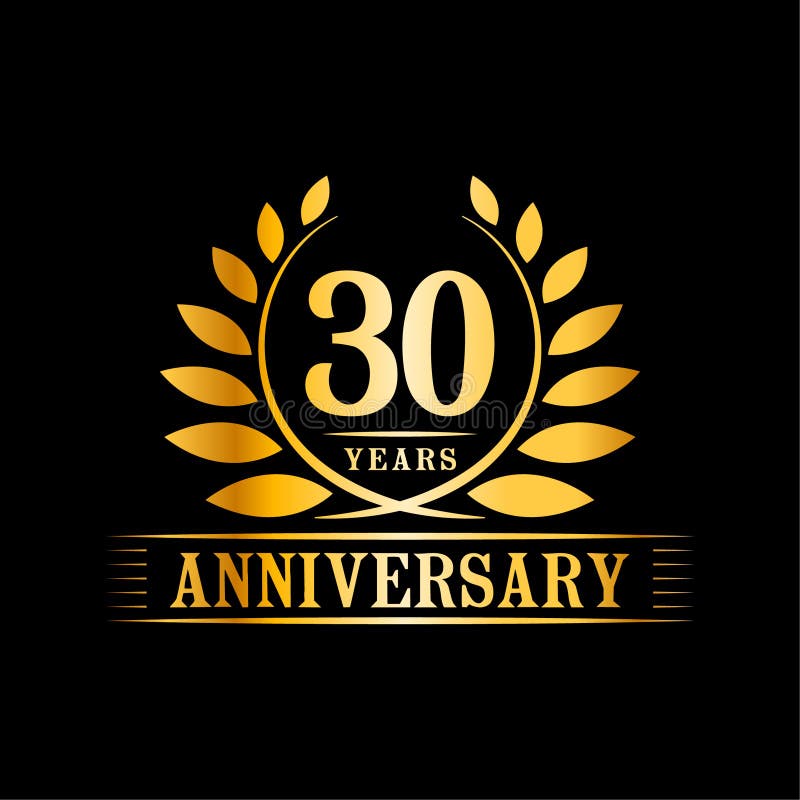 30 Years Anniversary Celebration Logo. 30th Anniversary Luxury Design ...