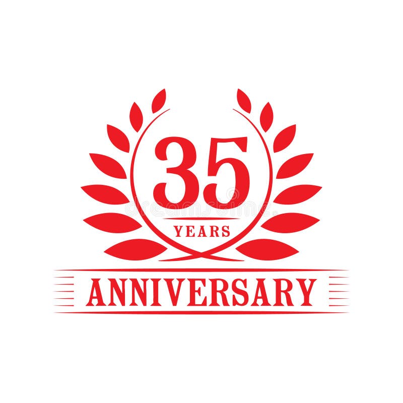 35 Years Anniversary Celebration Logo. 35th Anniversary Luxury Design ...