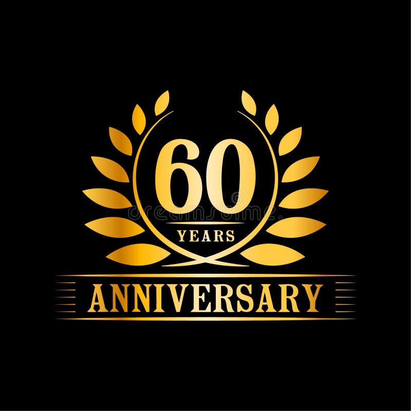 60 Years Anniversary Celebration Logo. 60th Anniversary Luxury Design ...
