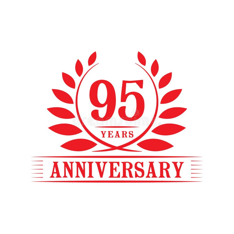95 Years Anniversary Celebration Logo. 95th Anniversary Luxury Design ...