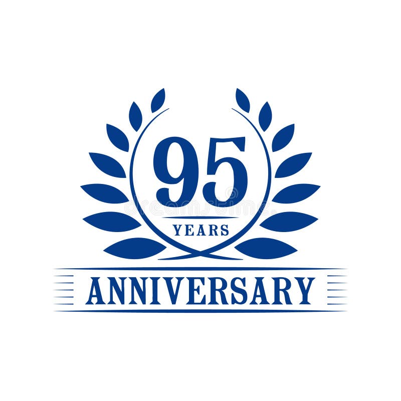 95 Years Anniversary Celebration Logo. 95th Anniversary Luxury Design ...