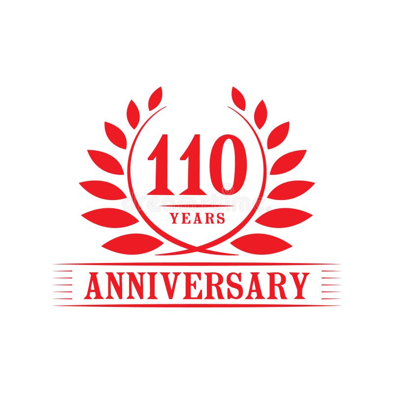 110th Anniversary Design Template. 110 Years Logo. 110 Years Vector And ...