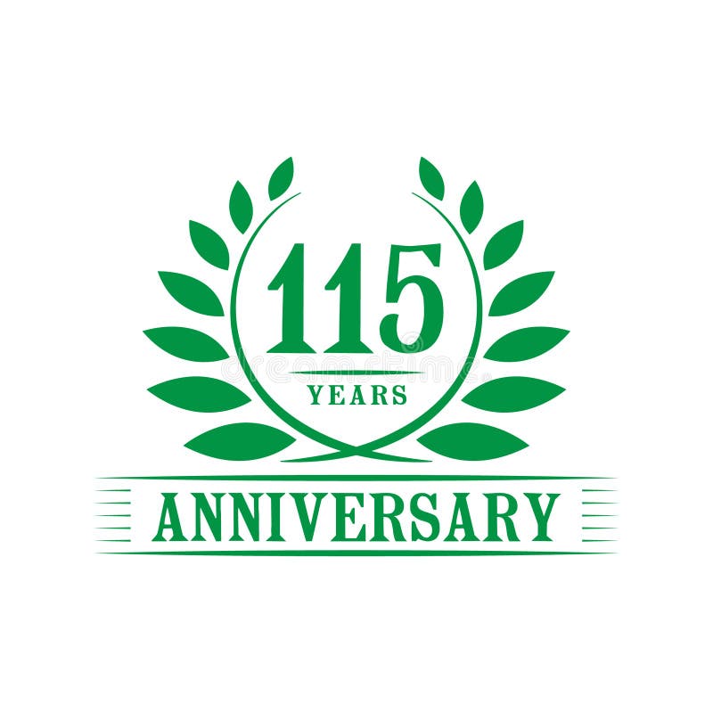 115 Years Anniversary Celebration Logo. 115th Anniversary Luxury Design ...