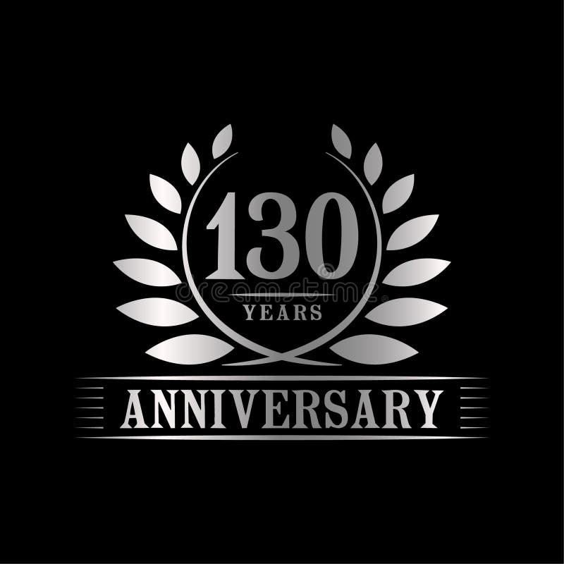 130 Years Anniversary Celebration Logo. 130th Anniversary Luxury Design ...
