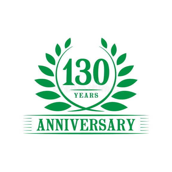 130 Years Anniversary Celebration Logo. 130th Anniversary Luxury Design ...