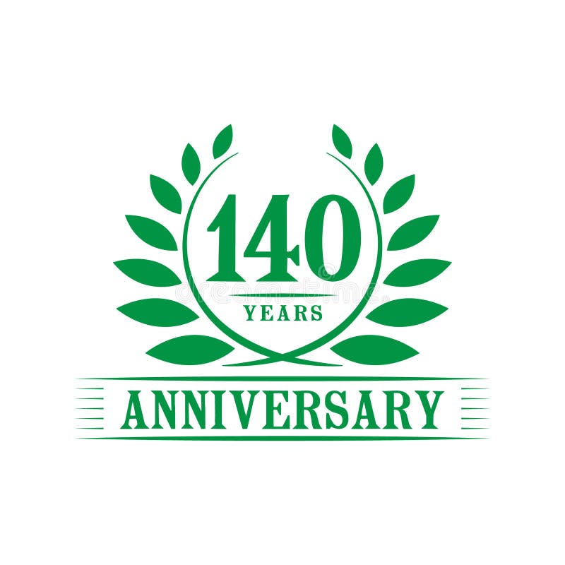 140 Years Anniversary Celebration Logo. 140th Anniversary Luxury Design ...