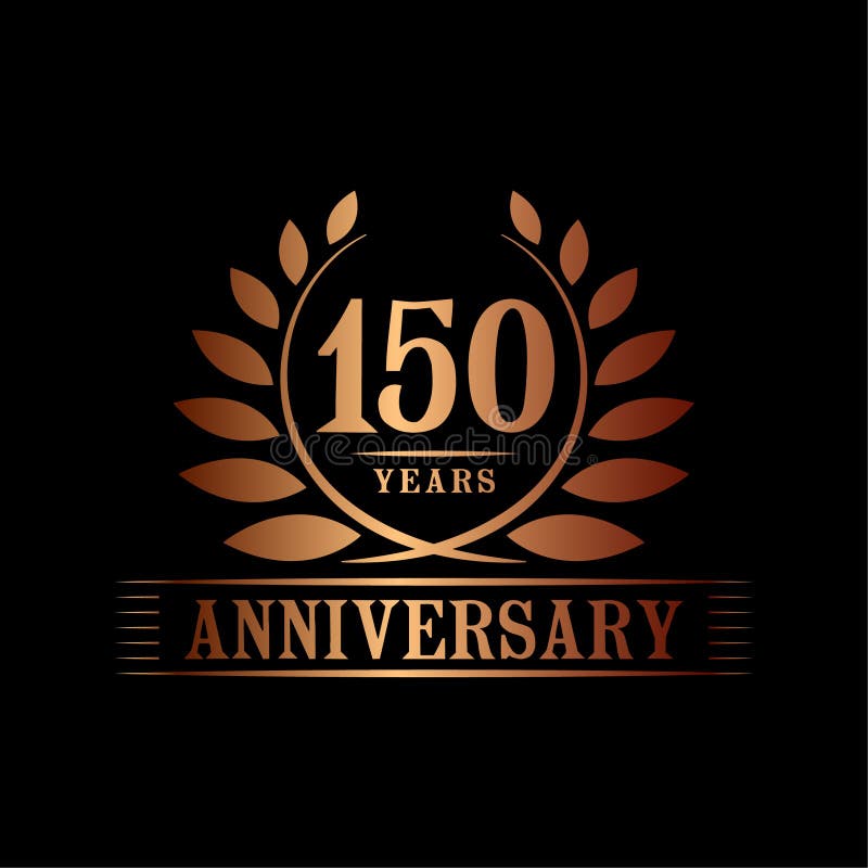 150 Years Anniversary Celebration Logo. 150th Anniversary Luxury Design ...