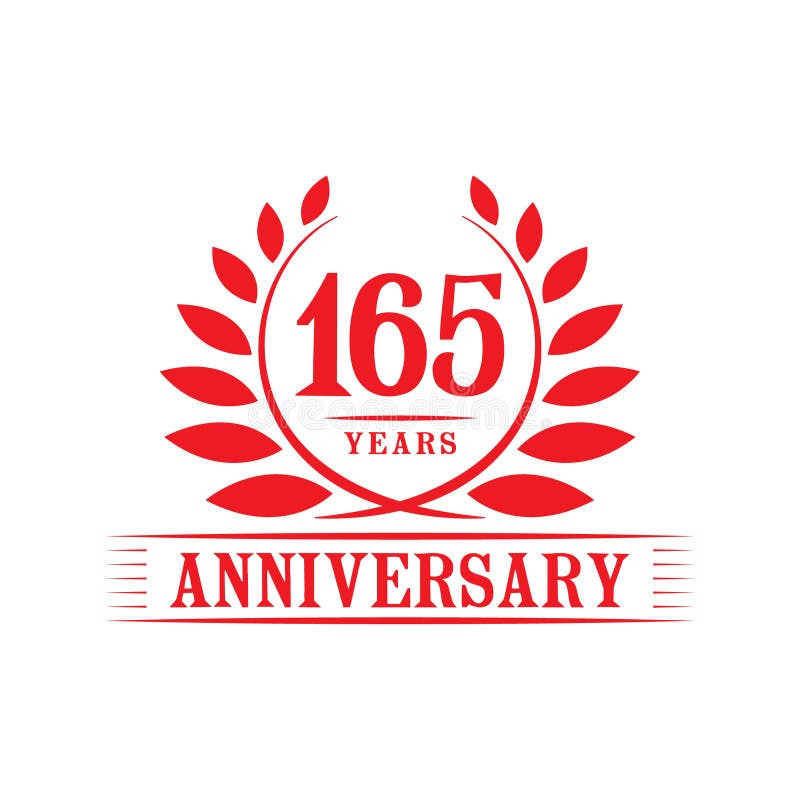 165 Years Anniversary Celebration Logo. 165th Anniversary Luxury Design ...