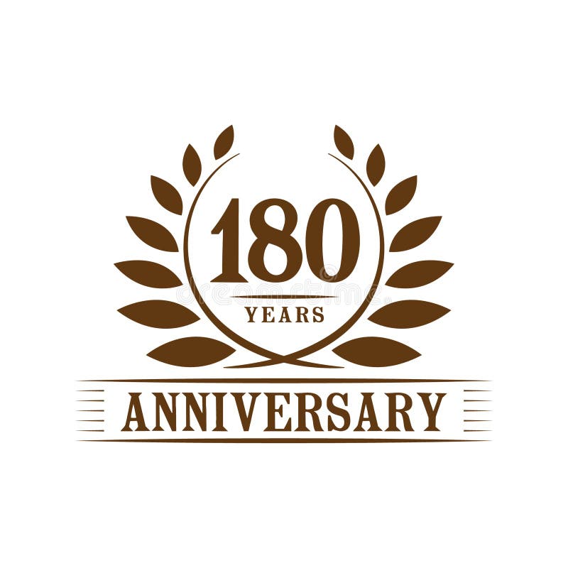 180 Years Anniversary Celebration Logo. 180th Anniversary Luxury Design ...