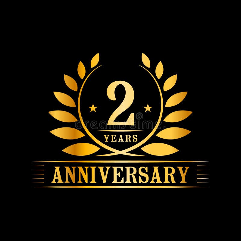 2 Years Anniversary Celebration Logo. 2nd Anniversary Luxury Design ...