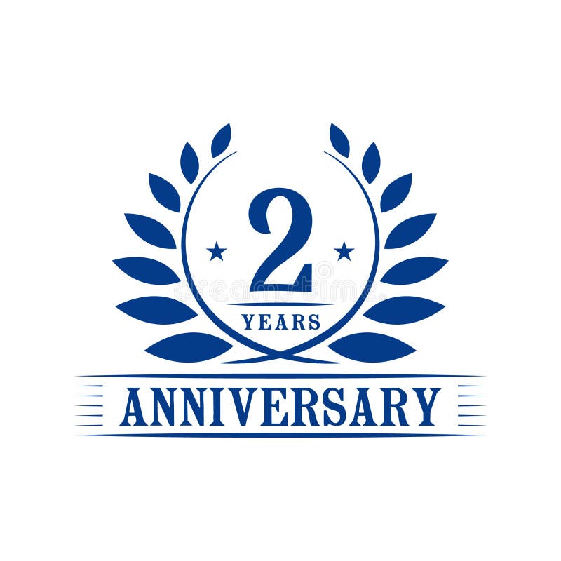 2 Years Anniversary Celebration Logo. 2nd Anniversary Luxury Design ...