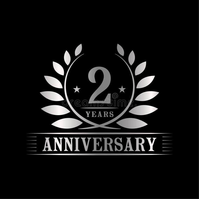 2 Years Anniversary Celebration Logo. 2nd Anniversary Luxury Design ...