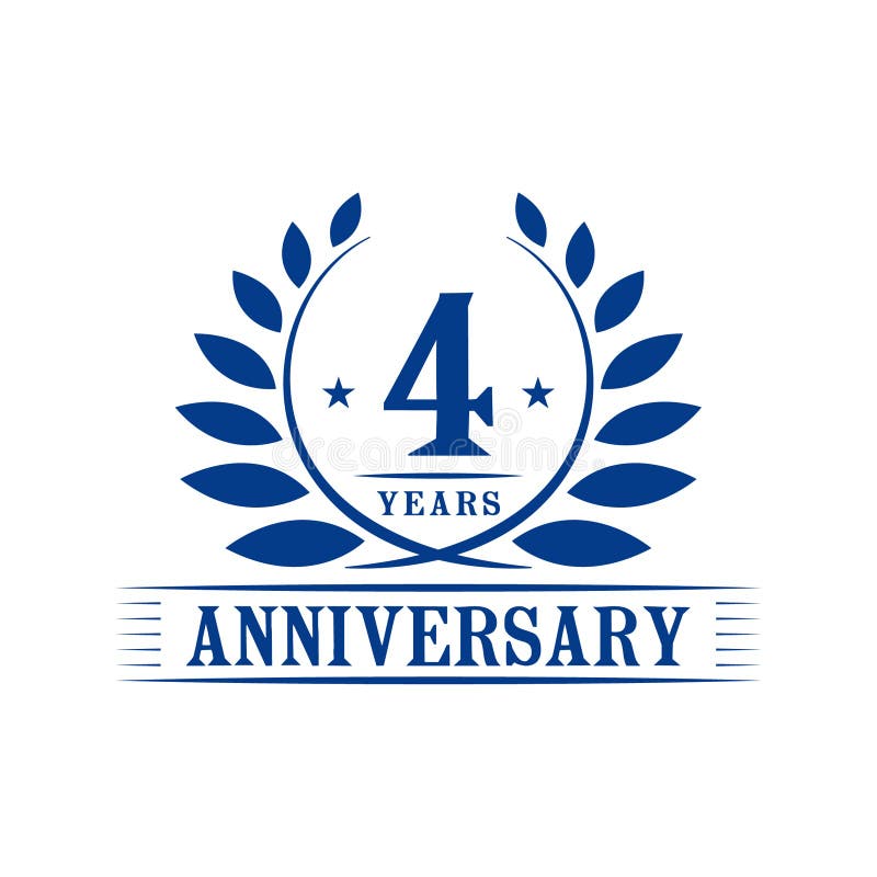 4th Anniversary Celebration Luxury Logo Stock Illustrations – 245 4th ...