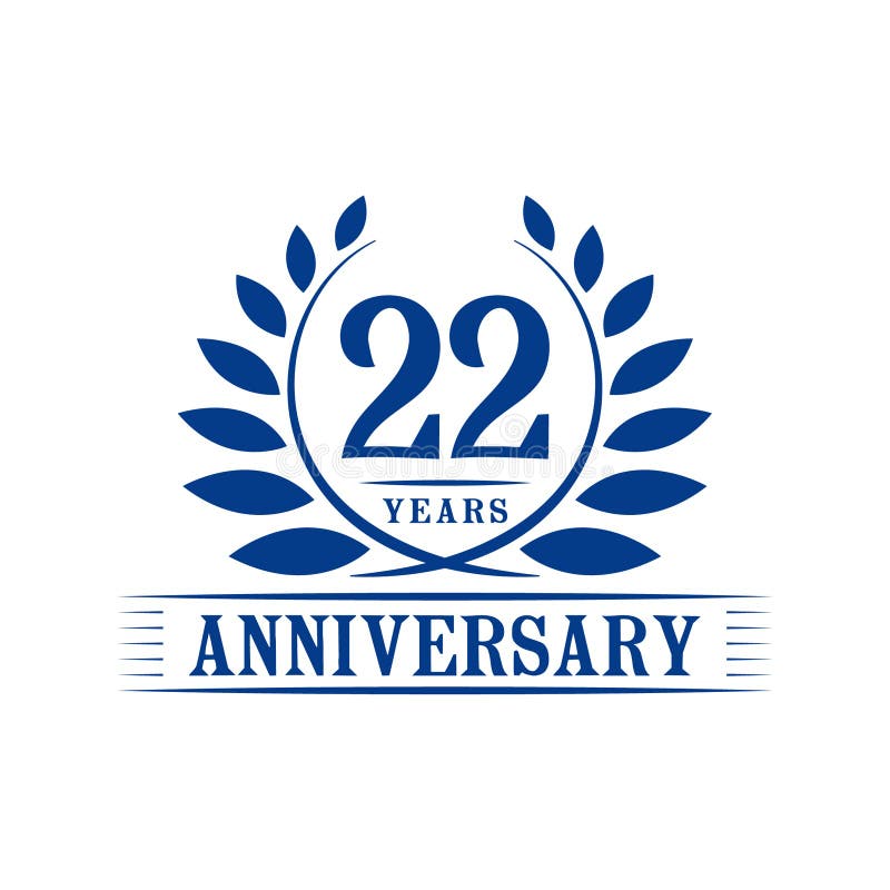 22 Years Anniversary Celebration Logo. 22nd Anniversary Luxury Design ...