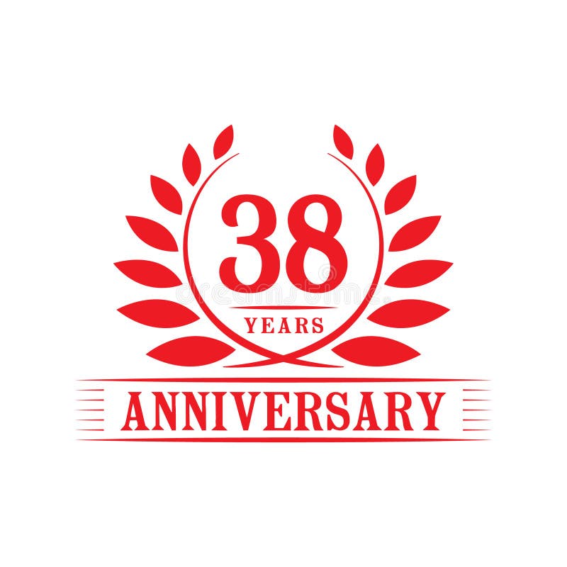 38 Years Anniversary Celebration Logo. 38th Anniversary Luxury Design ...