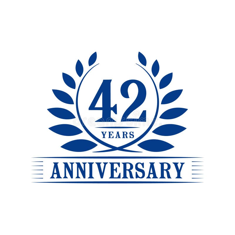 42 Years Anniversary Celebration Logo. 42nd Anniversary Luxury Design ...