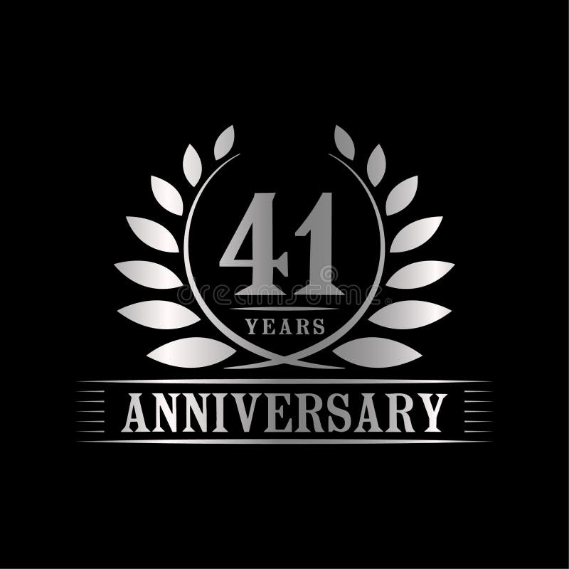 41 Years Anniversary Celebration Logo. 41st Anniversary Luxury Design ...