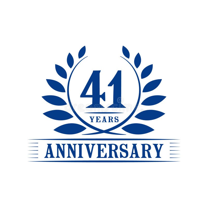 41 Years Anniversary Celebration Logo. 41st Anniversary Luxury Design ...