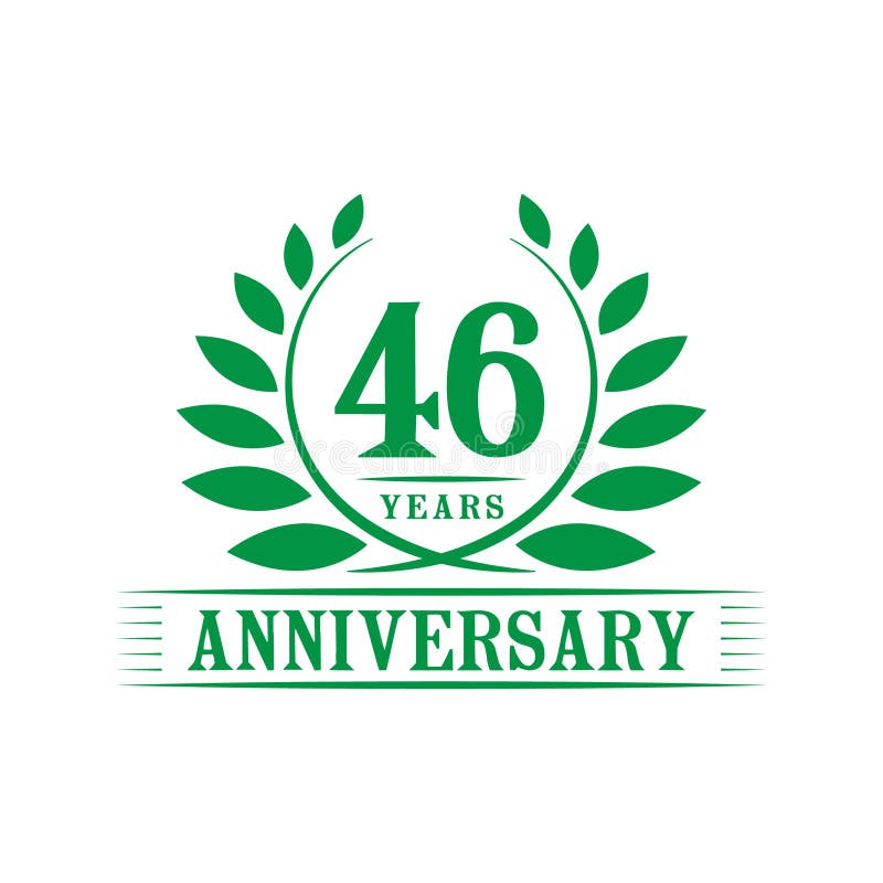 46 Years Anniversary Celebration Logo. 46th Anniversary Luxury Design ...
