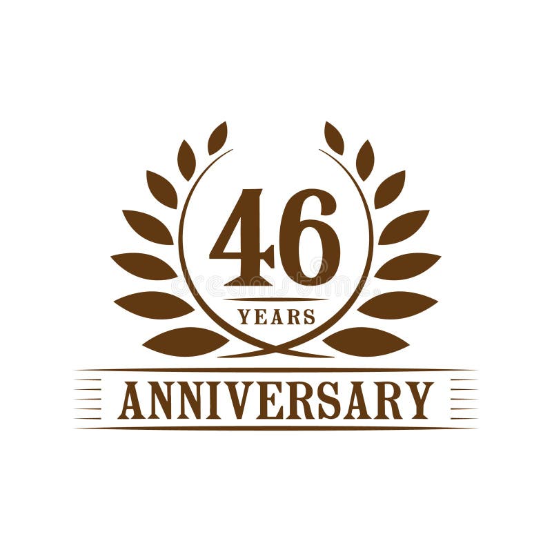 46 Years Anniversary Celebration Logo. 46th Anniversary Luxury Design ...