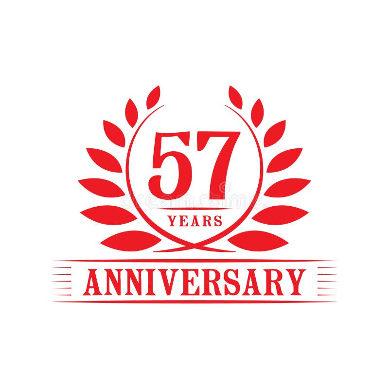 57 Years Anniversary Celebration Logo. 57th Anniversary Luxury Design ...