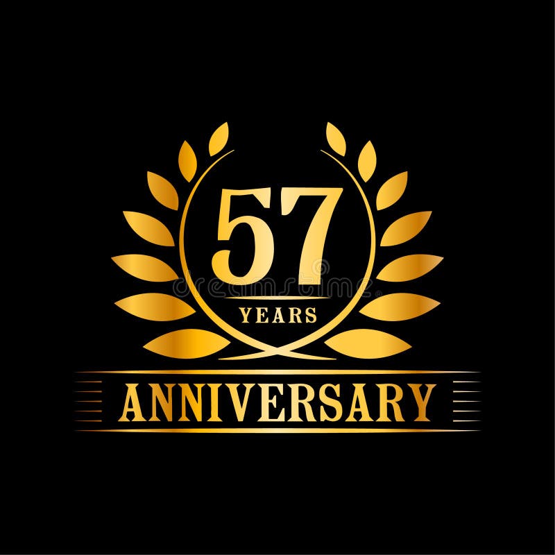 57 Years Anniversary Celebration Logo. 57th Anniversary Luxury Design ...