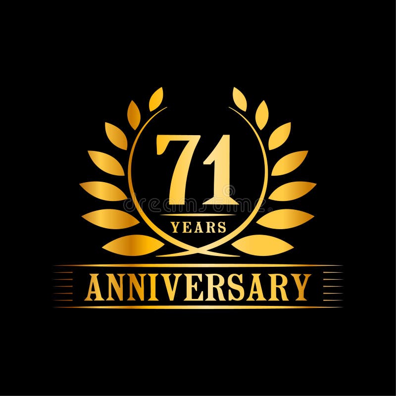 71 Years Anniversary Celebration Logo. 71st Anniversary Luxury Design ...