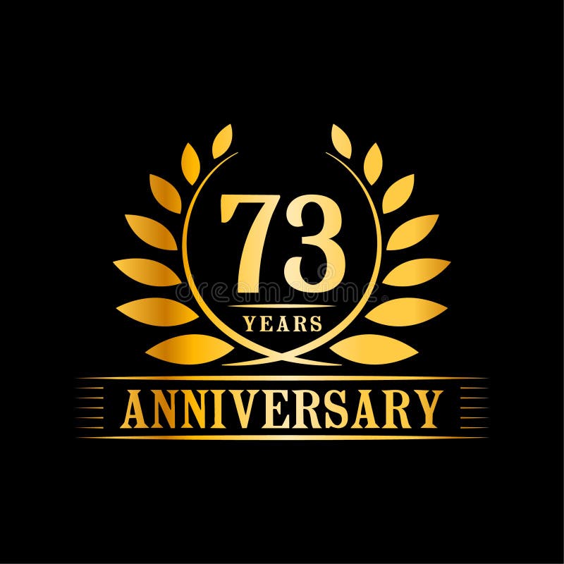 73 Years Anniversary Celebration Logo. 73rd Anniversary Luxury Design ...