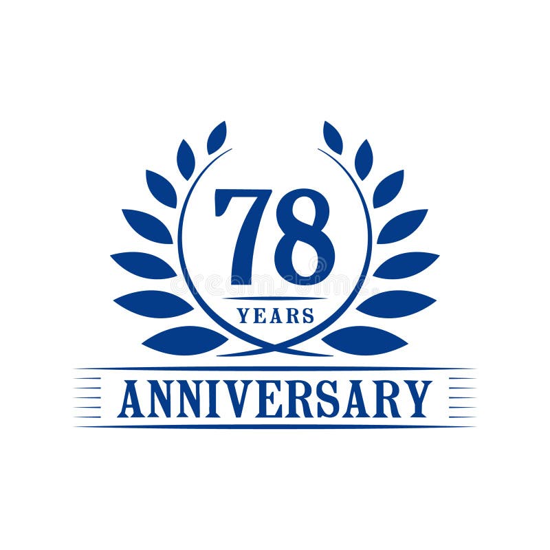 78 Years Anniversary Celebration Logo. 78th Anniversary Luxury Design ...