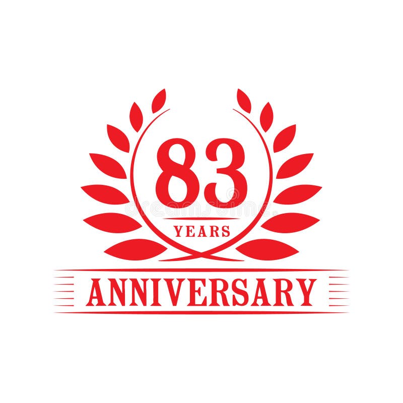83 Years Anniversary Celebration Logo. 83rd Anniversary Luxury Design ...