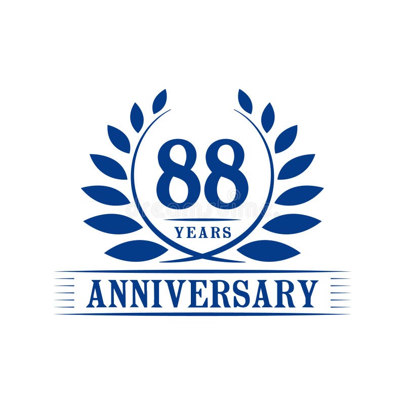 88 Years Anniversary Celebration Logo. 88th Anniversary Luxury Design ...