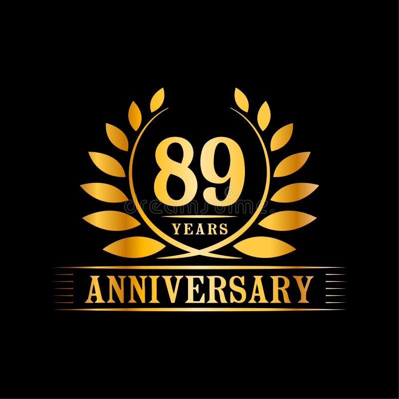 89 Years Anniversary Celebration Logo. 89th Anniversary Luxury Design ...